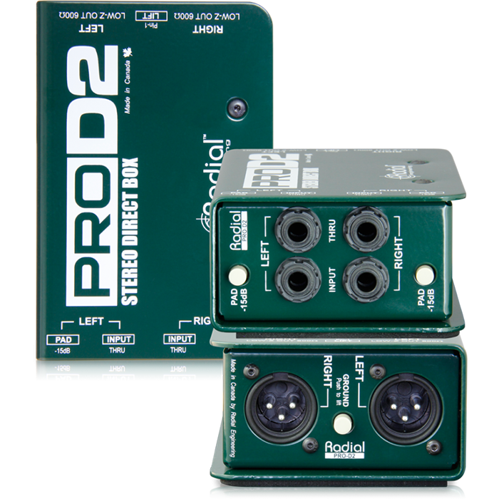 CAJA DIRECTA RADIAL PRO D2 ESTEREO SERIE PRO | Audio, Video e ...