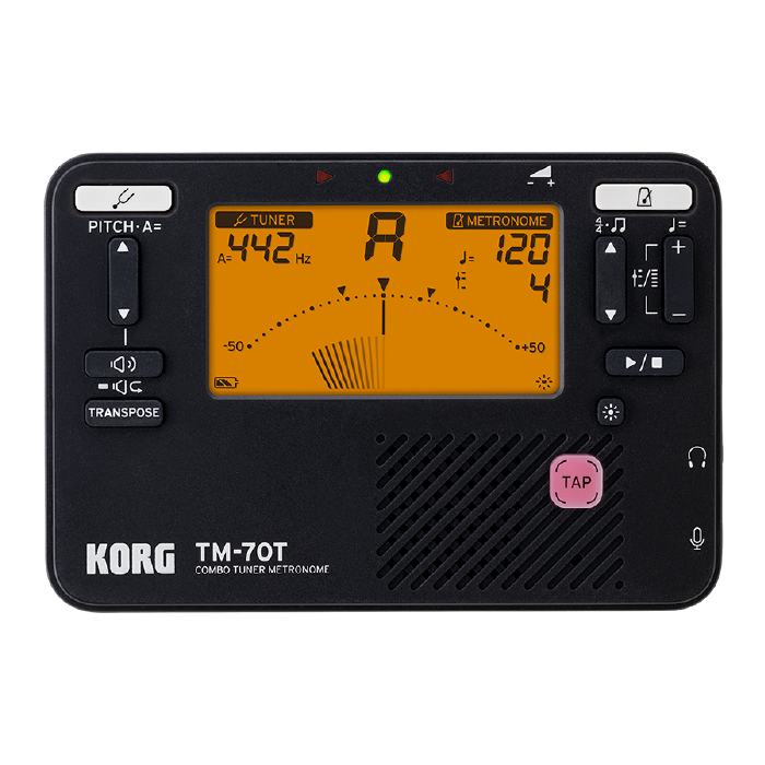 AFINADOR CROMÁTICO Y METRÓNOMO KORG TM 70T BK | Música, Audio, Video e ...