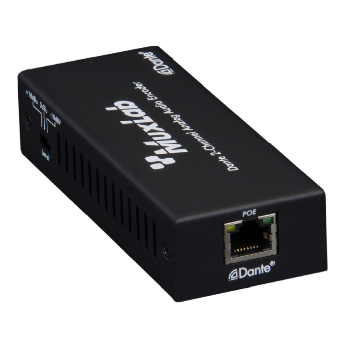 ENCODER DE AUDIO DANTE 2 CANALES POE MUXLAB 500551 | Sistemas Integrados